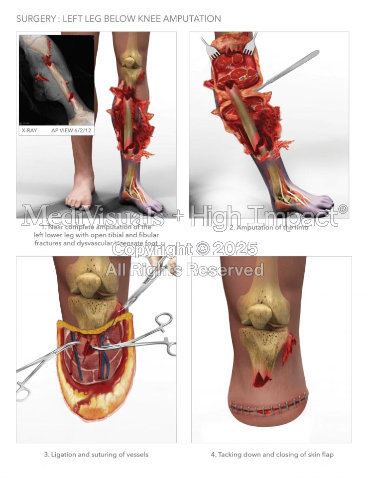 Leg Amputation - Demonstrative Exhibits | MediVisuals + High Impact