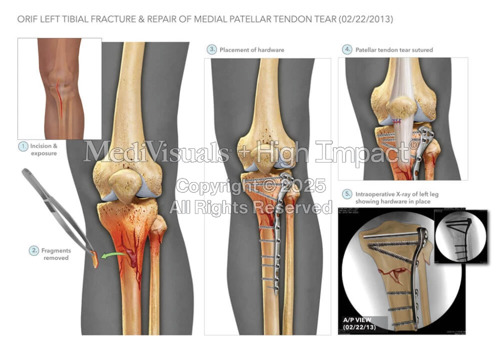 Tibia ORIF and Tendon Repair | MediVisuals + High Impact