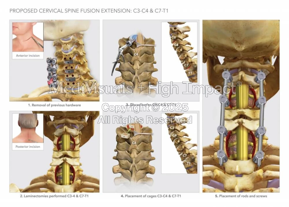Proposed Cervical Spine Fusion Extension | MediVisuals + High Impact