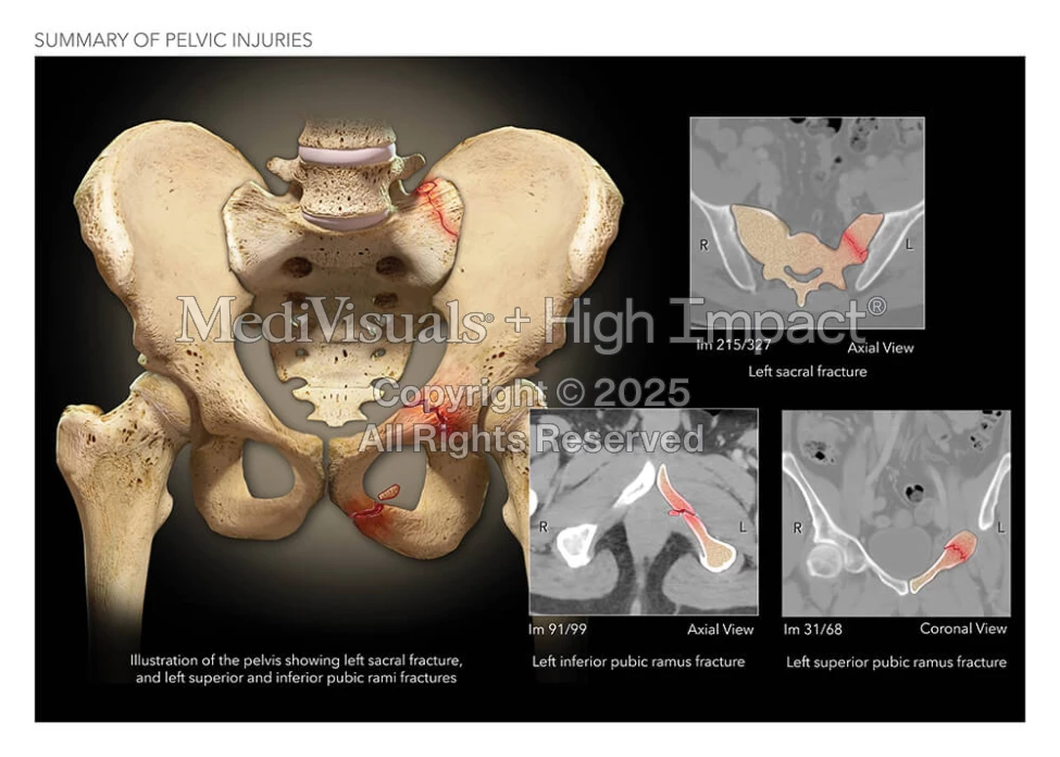 Medical Illustration - Pelvic Injuries | MediVisuals + High Impact