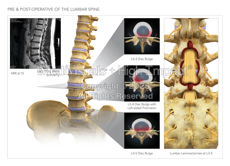 Pre & Post-Operative of The Lumbar Spine | MediVisuals + High Impact